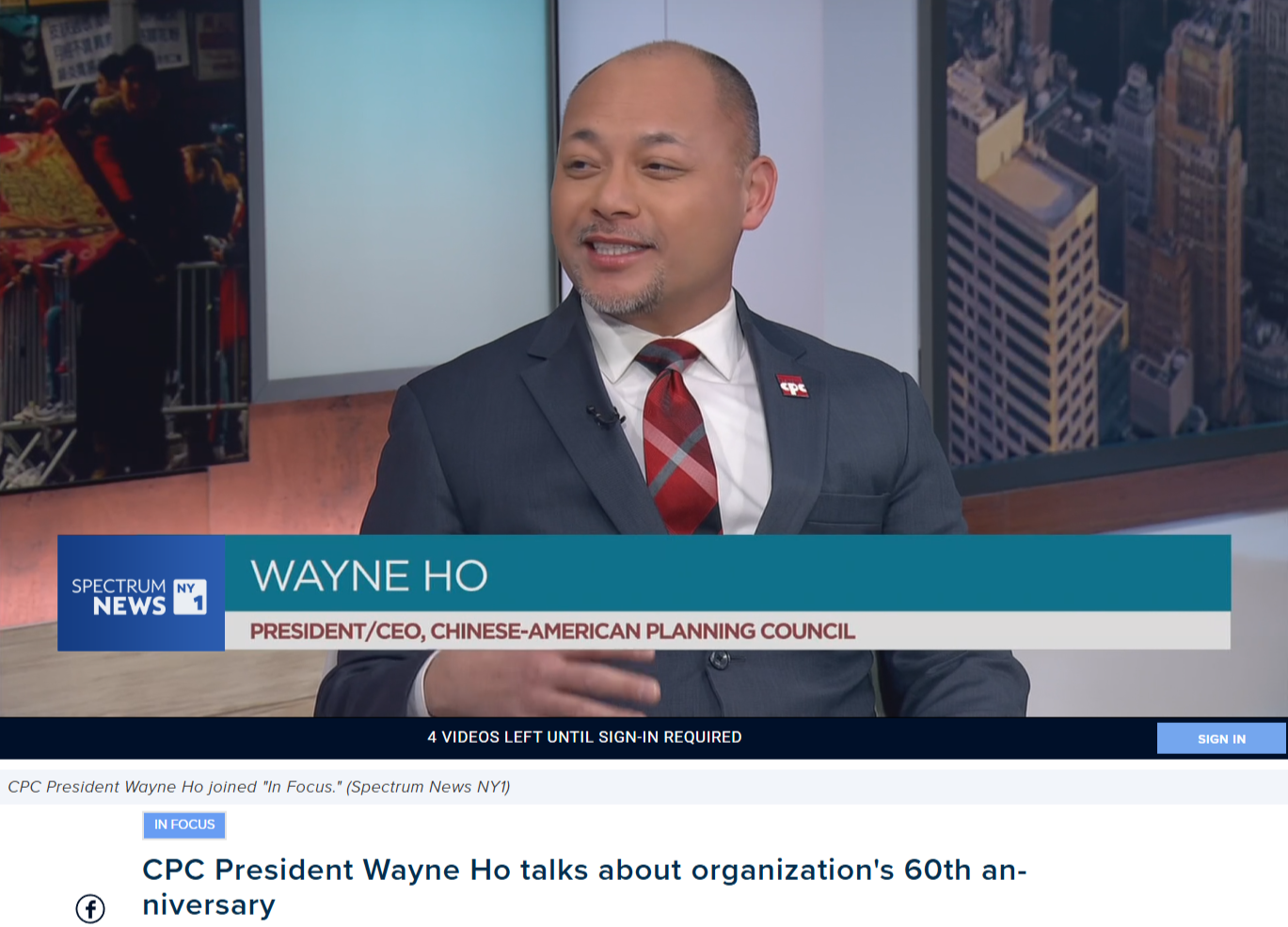 CPC Highlights 60 Years of Service on NY1 | Chinese-American Planning Council